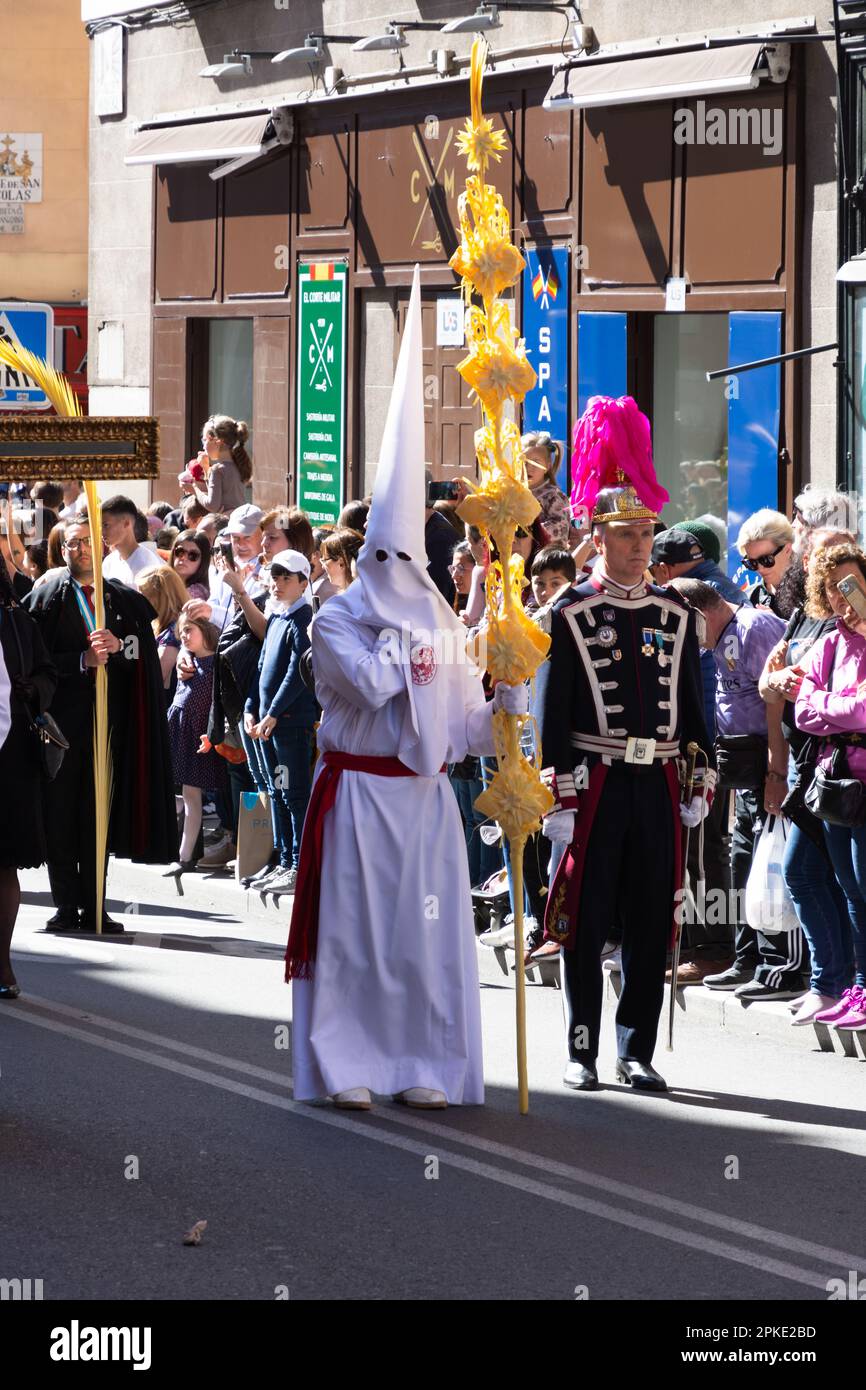Madrid, Spain; 2nd April 2023: Procession of Holy Week on Palm Sunday ...