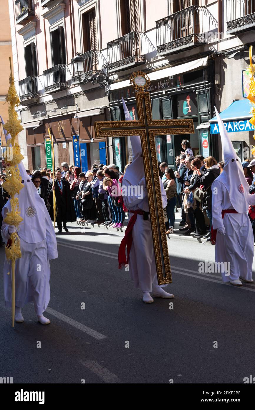 Madrid, Spain; 2nd April 2023: Procession of Holy Week on Palm Sunday ...