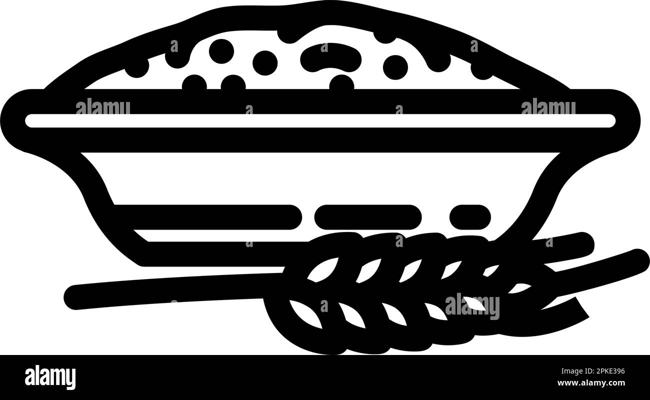 Flour plate icon outline Cut Out Stock Images & Pictures - Alamy