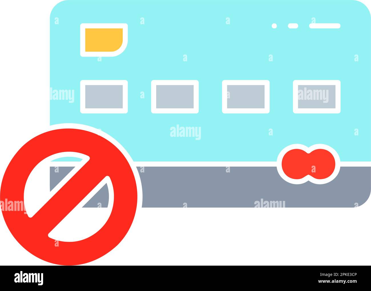 No credit card payment, payment only in cash, bank deposit ban white ...