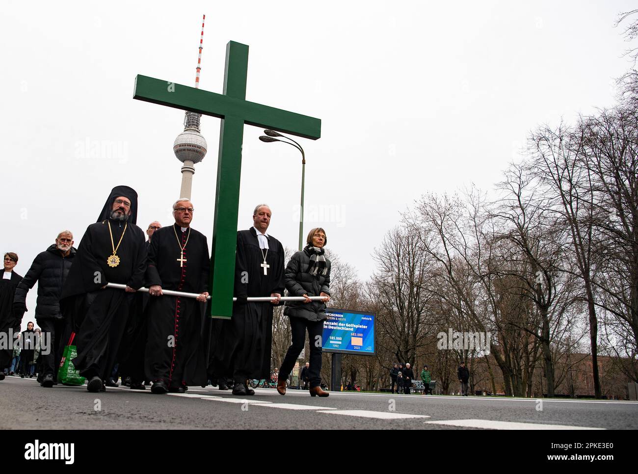 Berlin, Germany. 07th Apr, 2023. Participants in the ecumenical Good ...