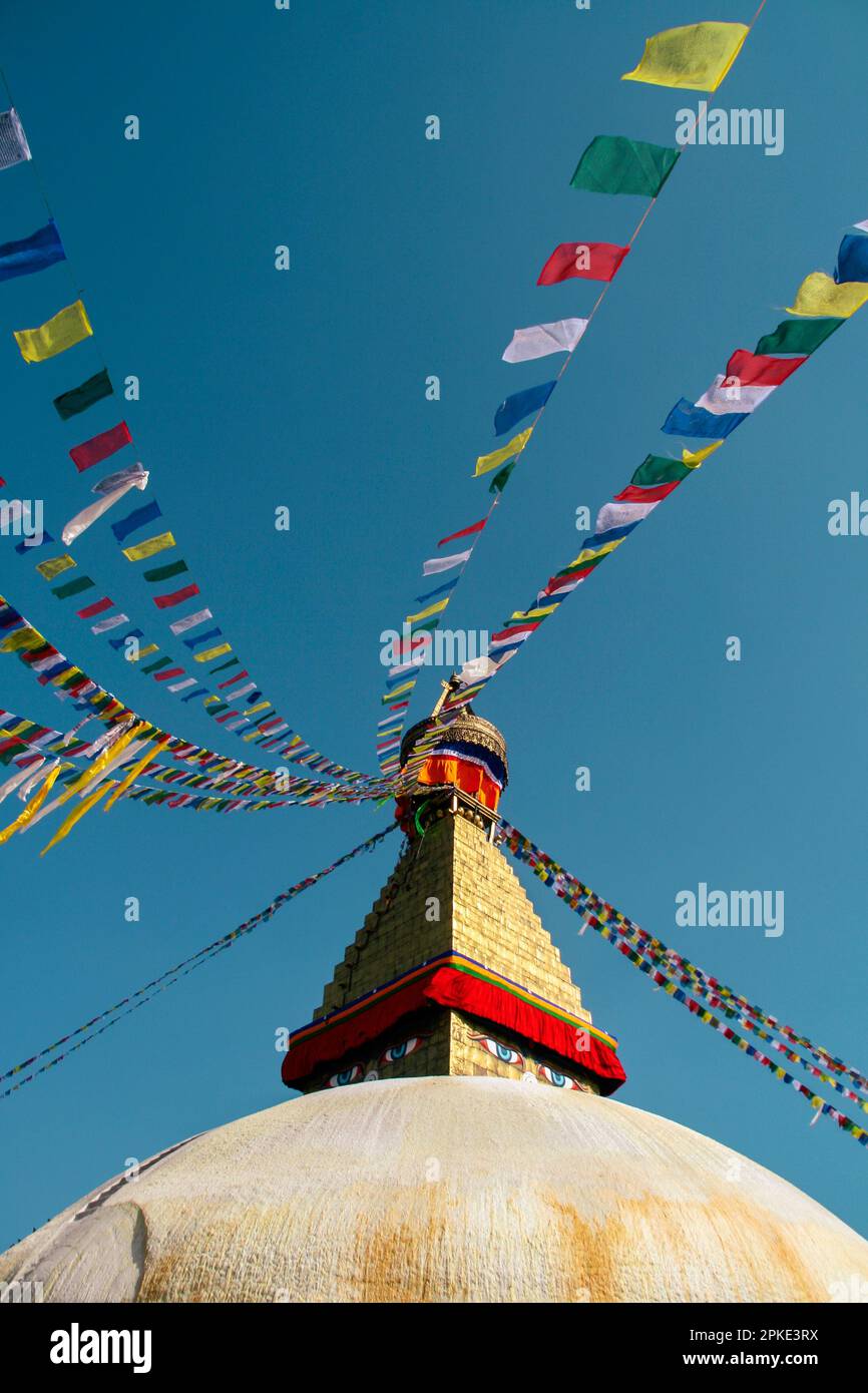 All-seeing eyes, Boudhanath Stupa mandala monument, UNESCO world ...