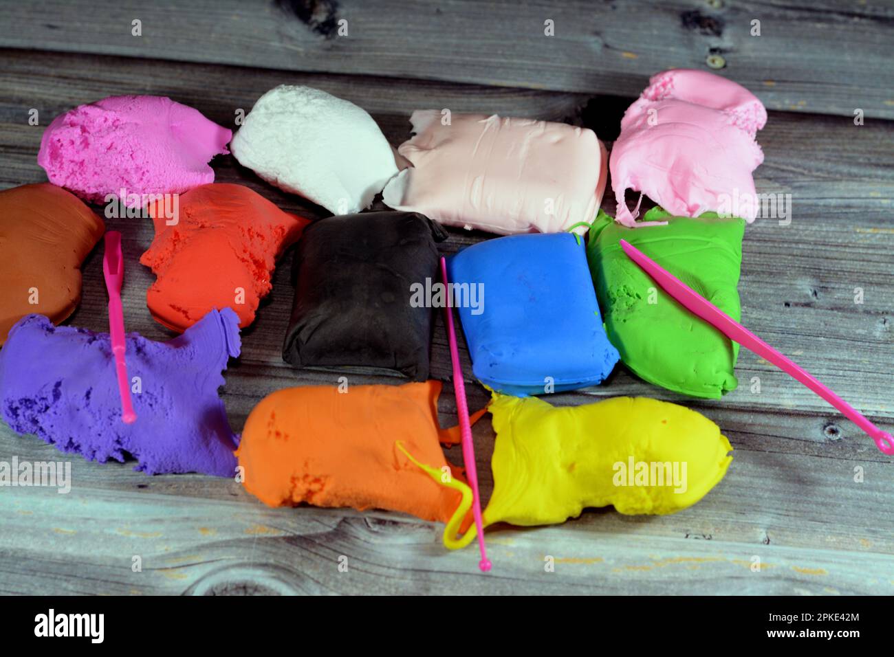 dry air clay modeling fun pieces for children, creative art colorful ...