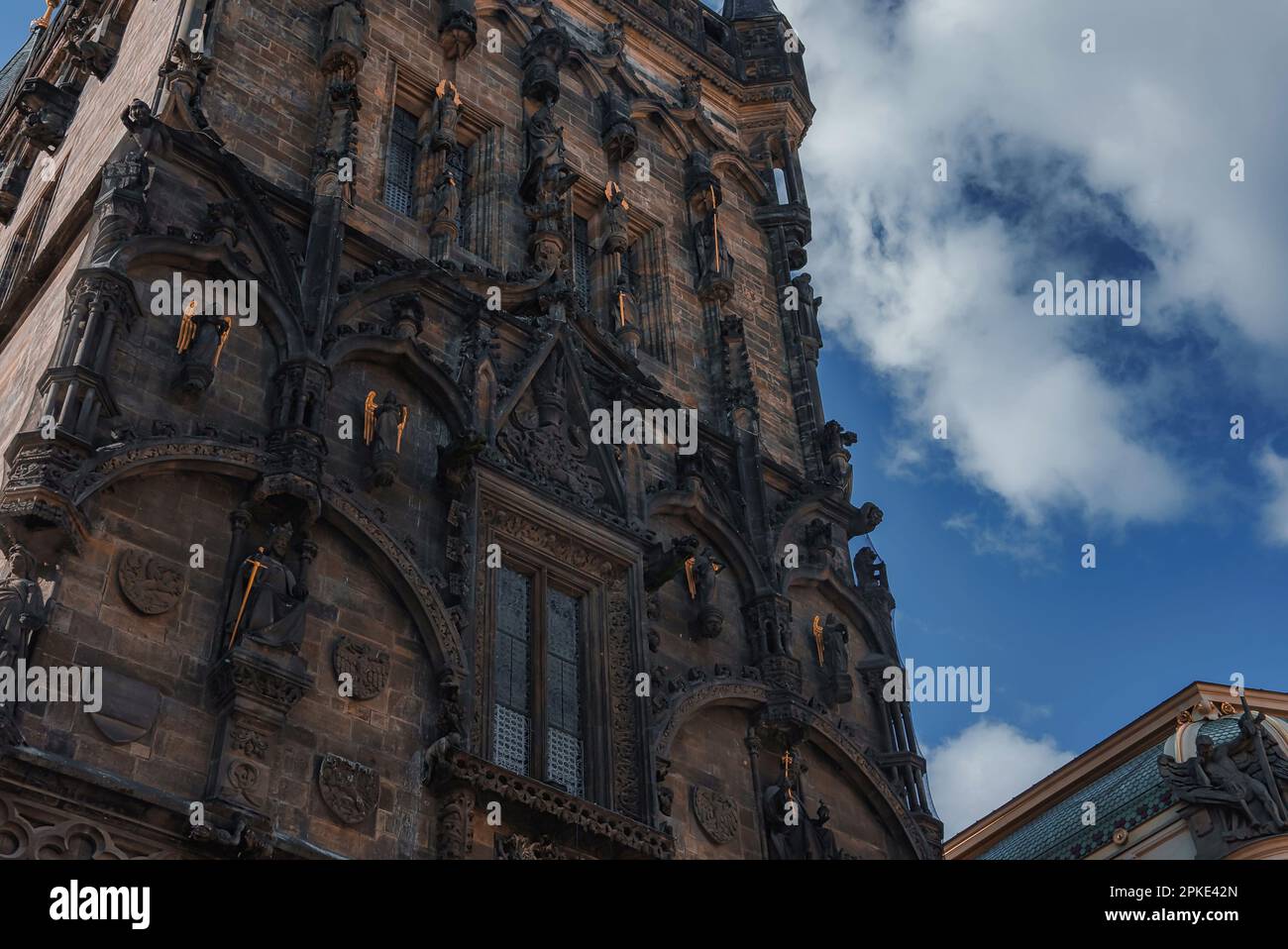 Powder Gate Tower in the old town of Prague Stock Photo - Alamy