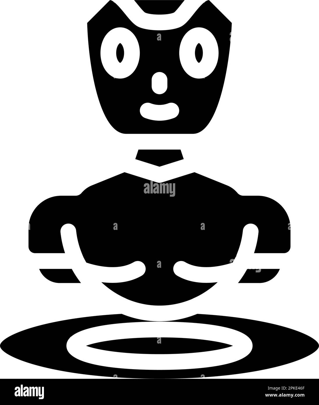 modern chat bot glyph icon vector illustration Stock Vector Image & Art ...