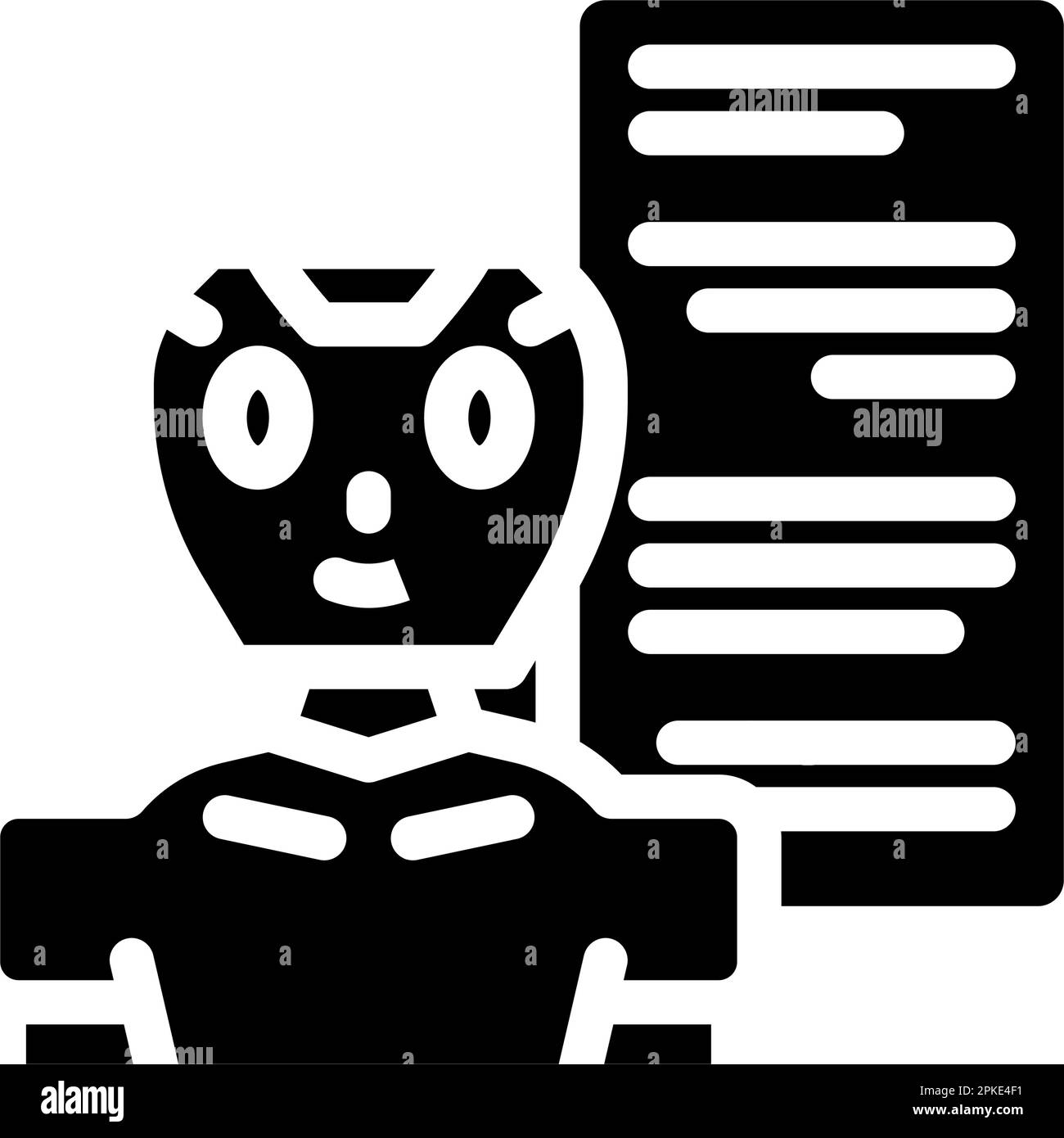 talk chat bot glyph icon vector illustration Stock Vector Image & Art - Alamy