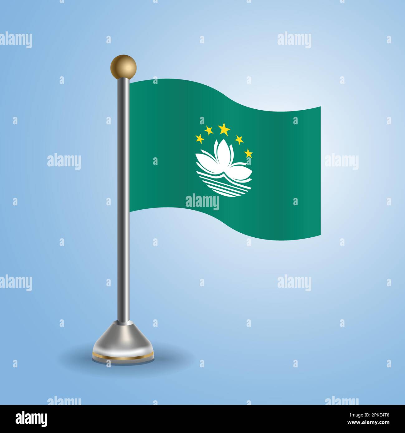 State table flag of Macao. National symbol, vector illustration Stock ...