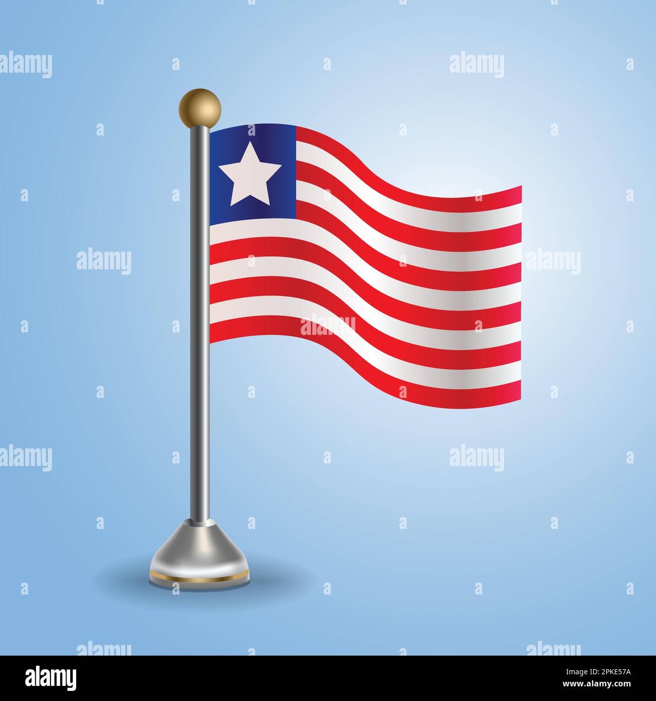 State table flag of Liberia. National symbol, vector illustration Stock ...