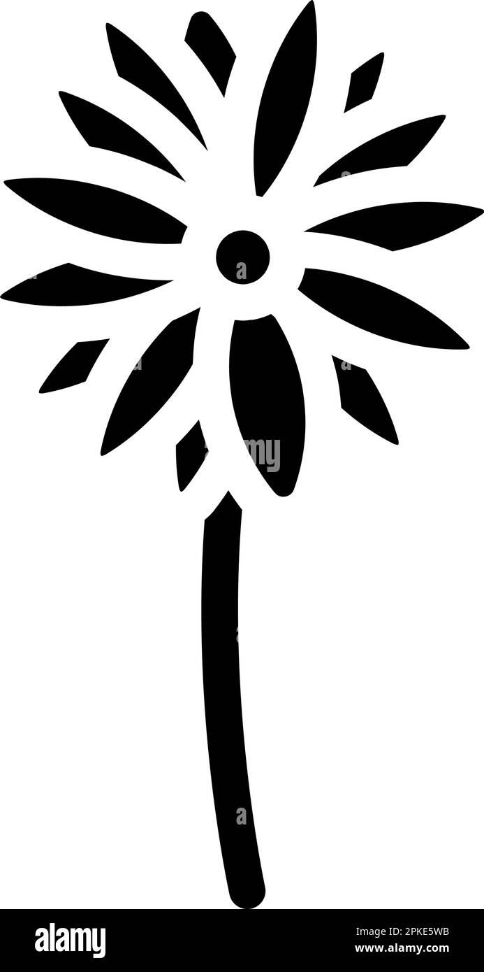 black eyed susan flower spring glyph icon vector illustration Stock ...