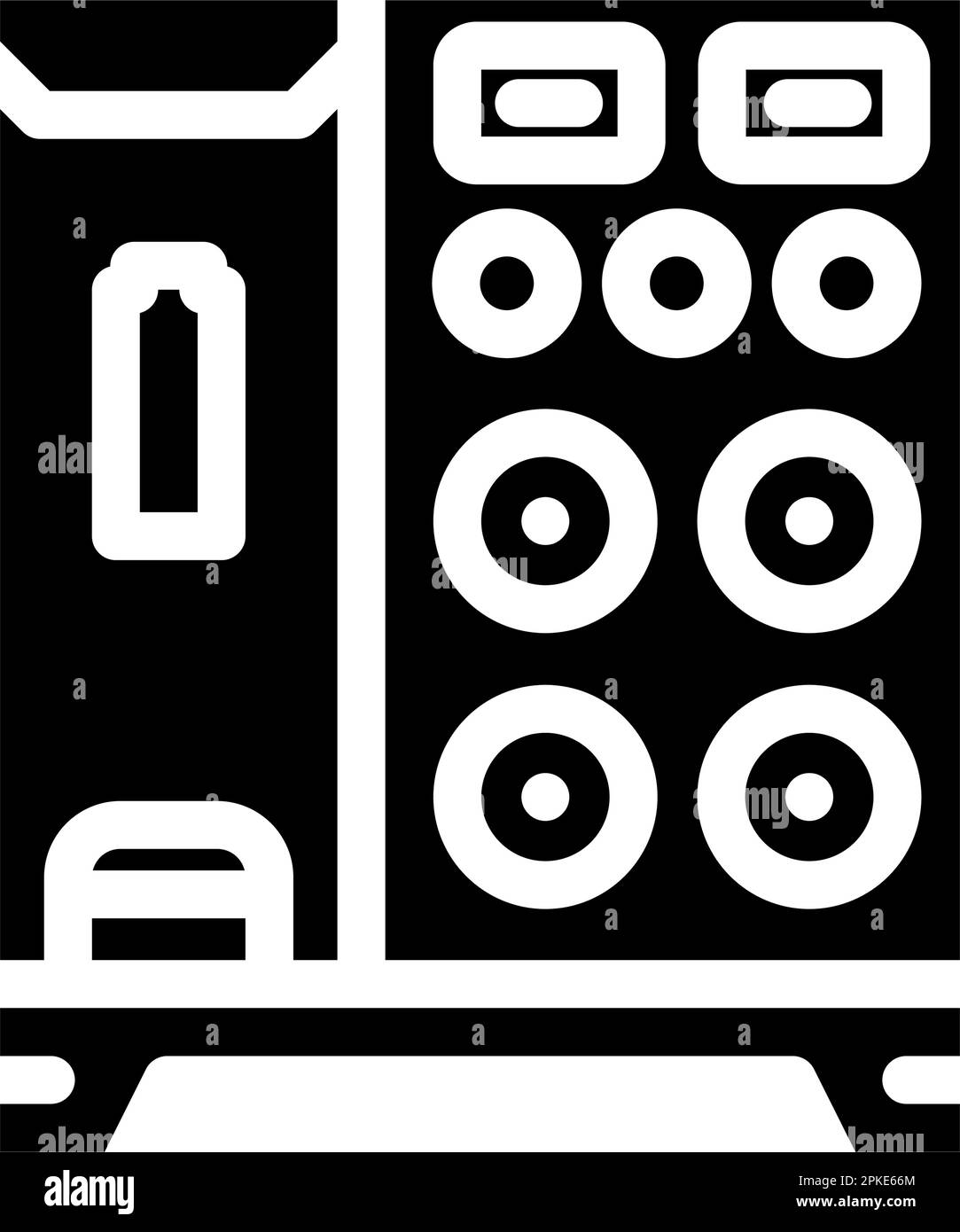 battery organizer garage tool glyph icon vector illustration Stock ...