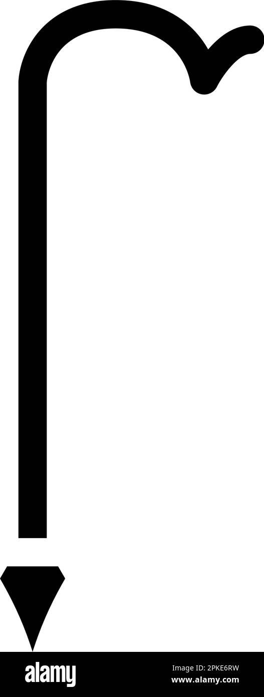 garden stakes tool glyph icon vector illustration Stock Vector Image ...