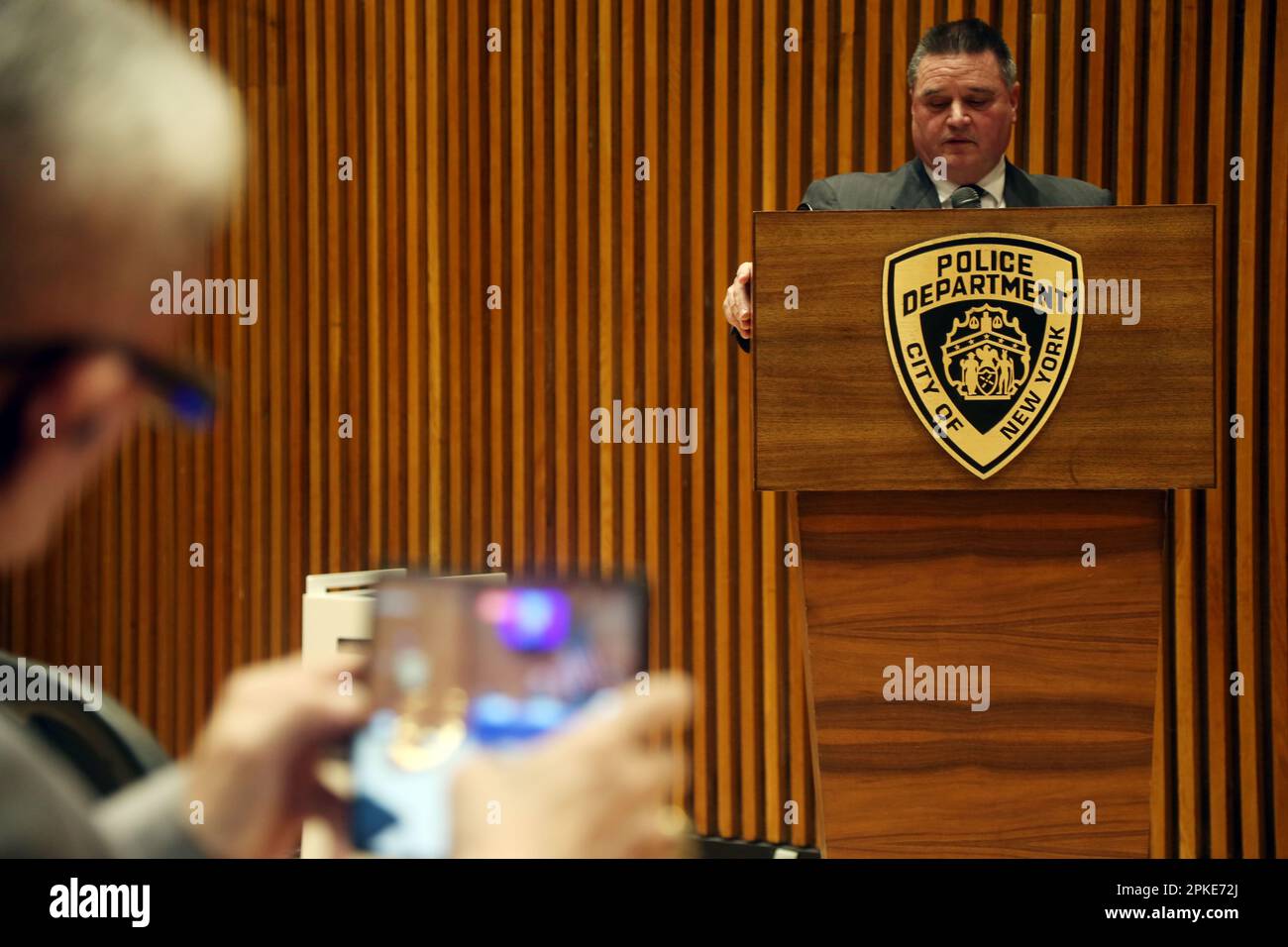 New York, NY, USA. 6th Apr, 2023. (L-R) New York City Police Chief John ...