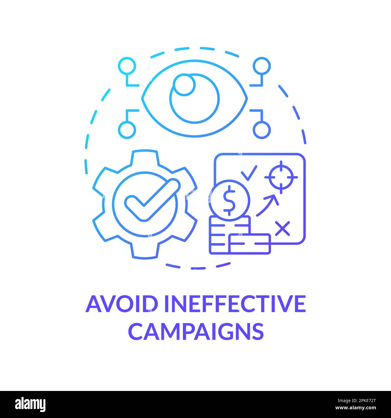 Avoid ineffective campaigns blue gradient concept icon Stock Vector ... Avoid ineffective campaigns blue gradient concept icon Stock Vector ...