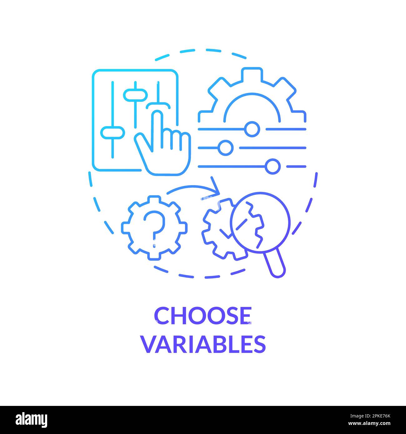 Choose Variables Blue Gradient Concept Icon Stock Vector Image And Art Alamy