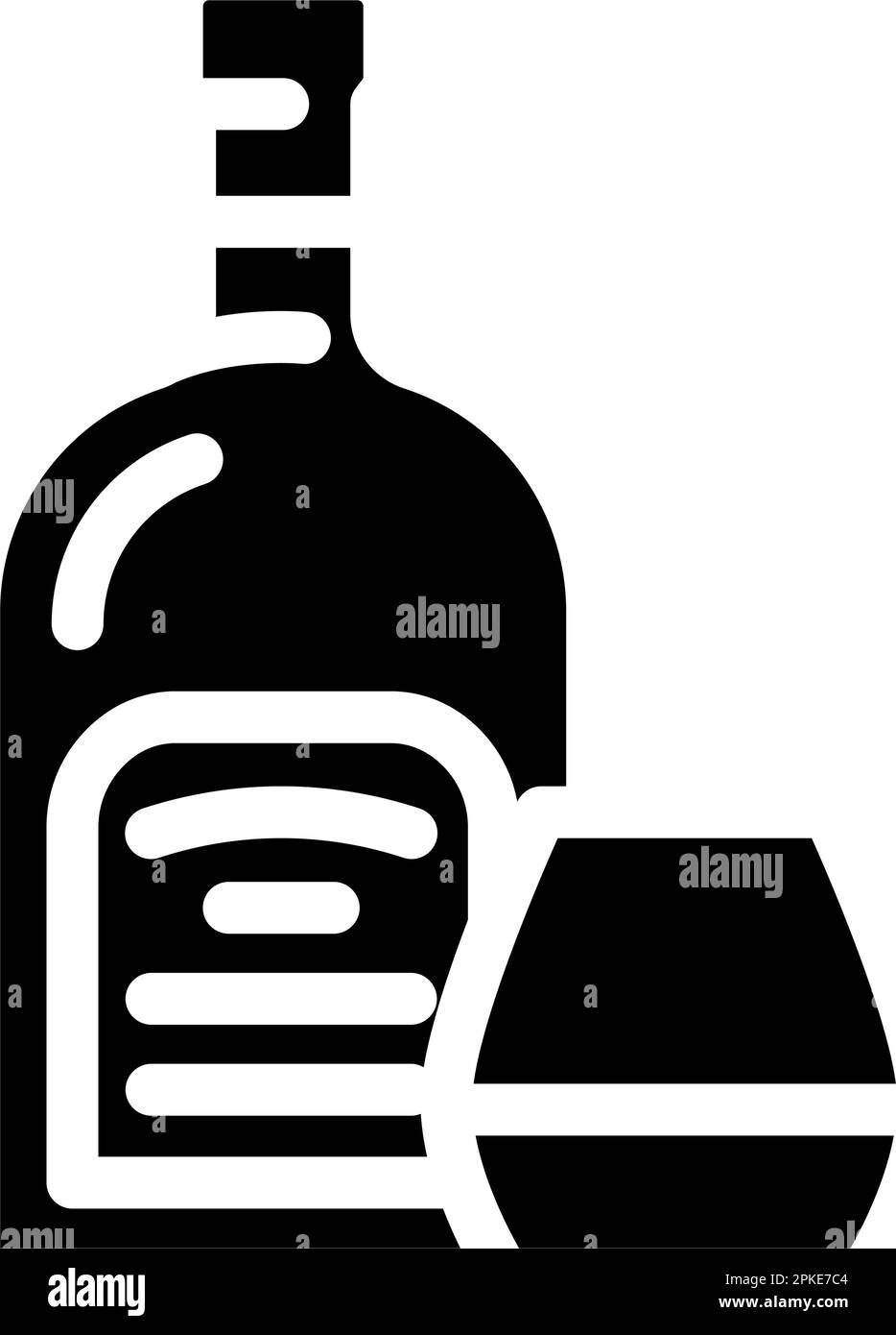 Rum drink bottle glyph hi-res stock photography and images - Alamy