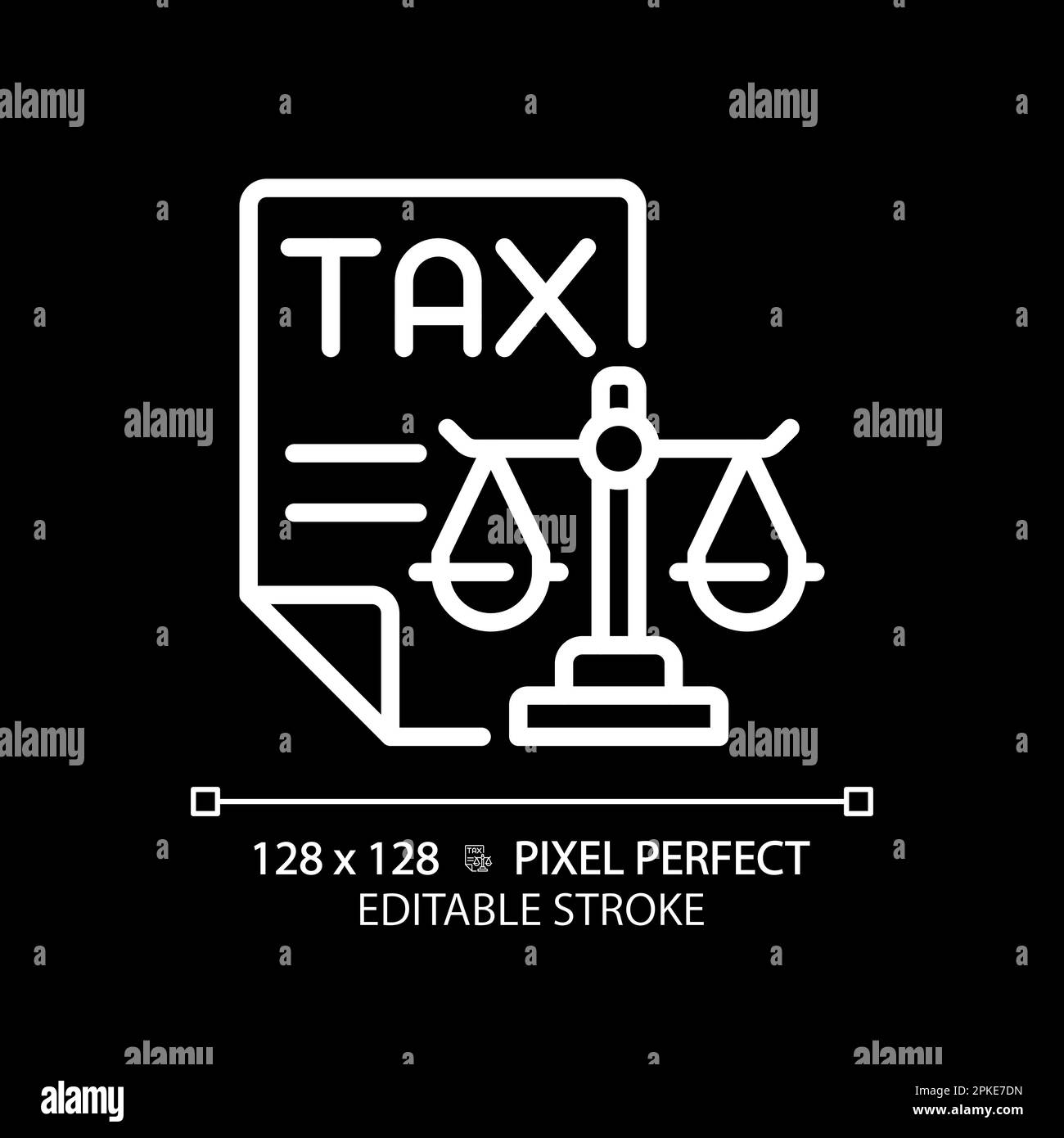 Tax law pixel perfect white linear icon for dark theme Stock Vector ... Tax law pixel perfect white linear icon for dark theme Stock Vector ...