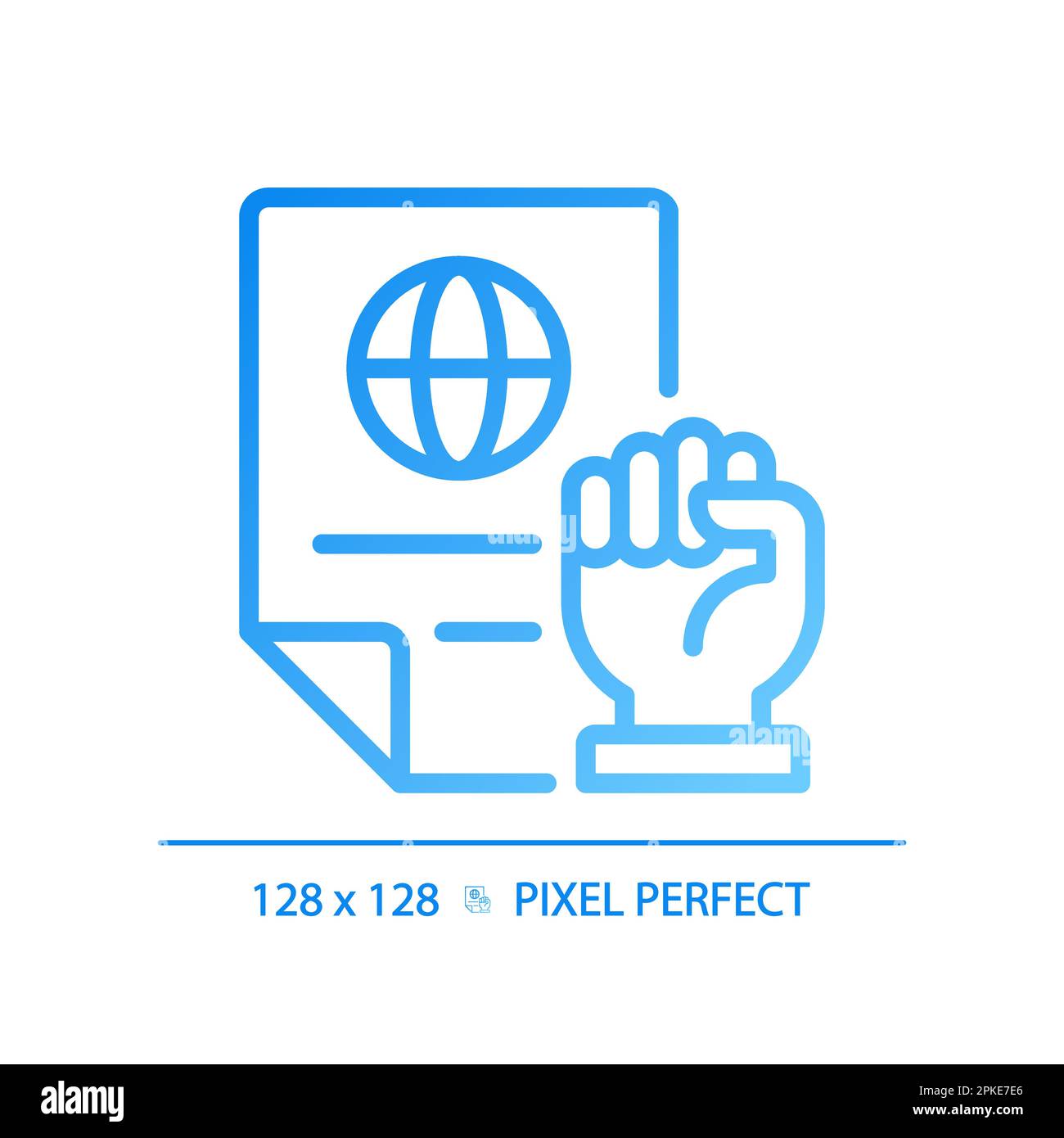 Rights protecting law pixel perfect gradient linear vector icon Stock ... Rights protecting law pixel perfect gradient linear vector icon Stock ...