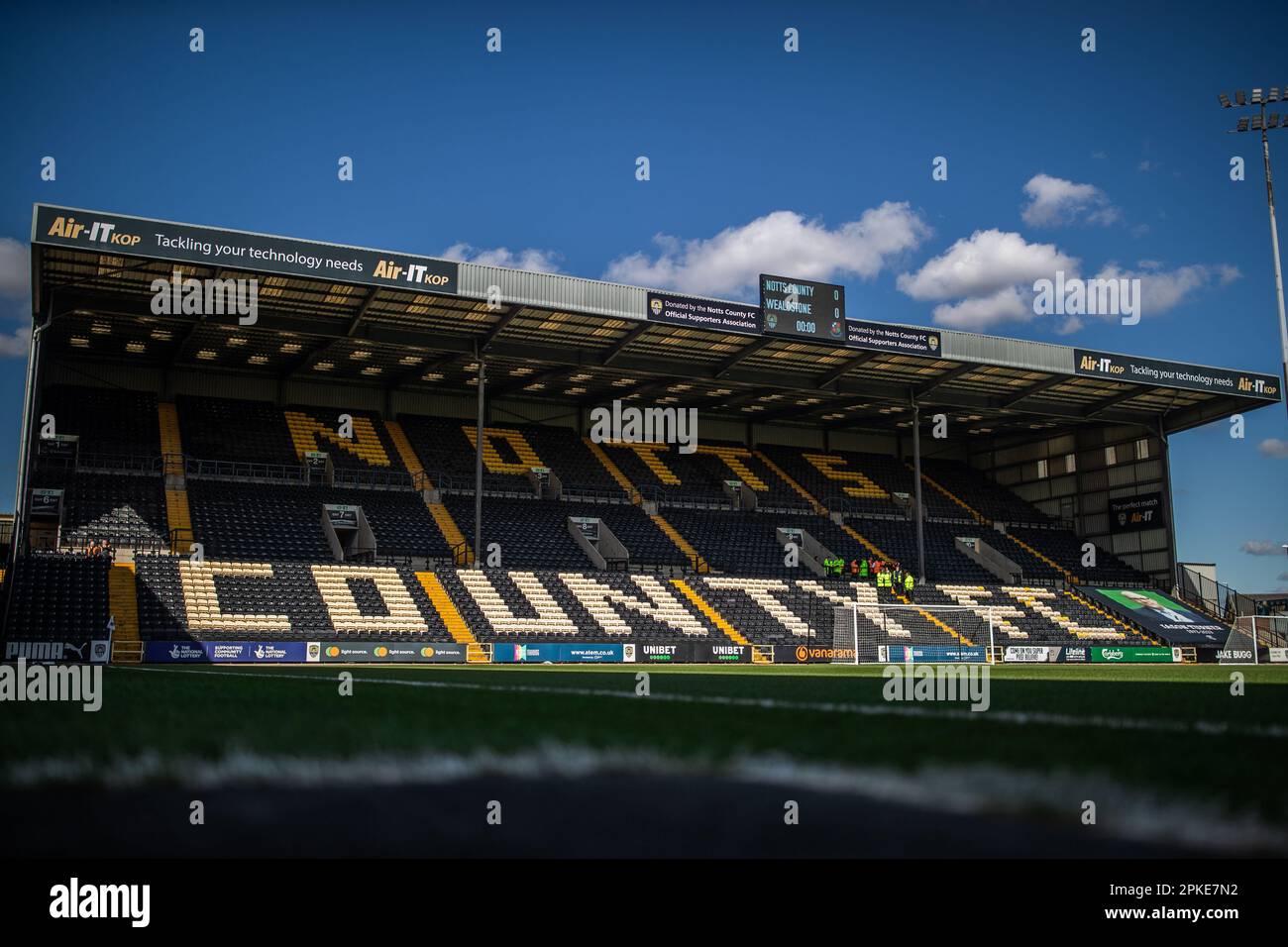 A general view of Meadow Lane Stadium before the Vanarama National ...