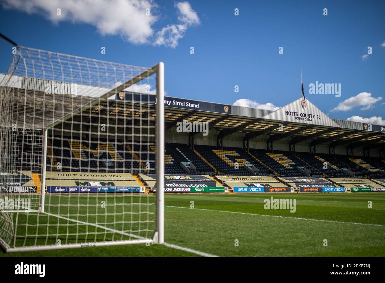 A general view of Meadow Lane Stadium before the Vanarama National ...