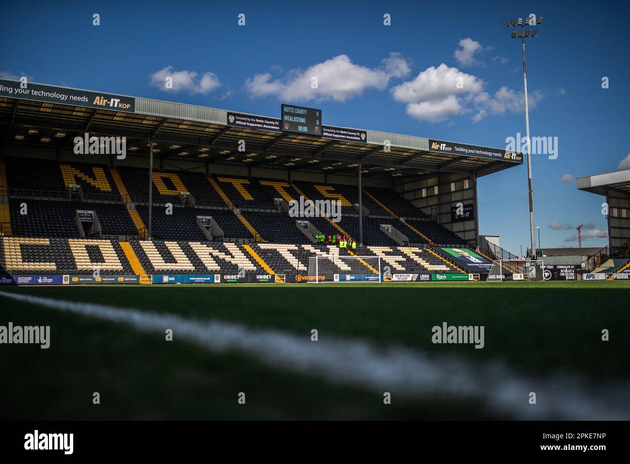 A general view of Meadow Lane Stadium before the Vanarama National ...