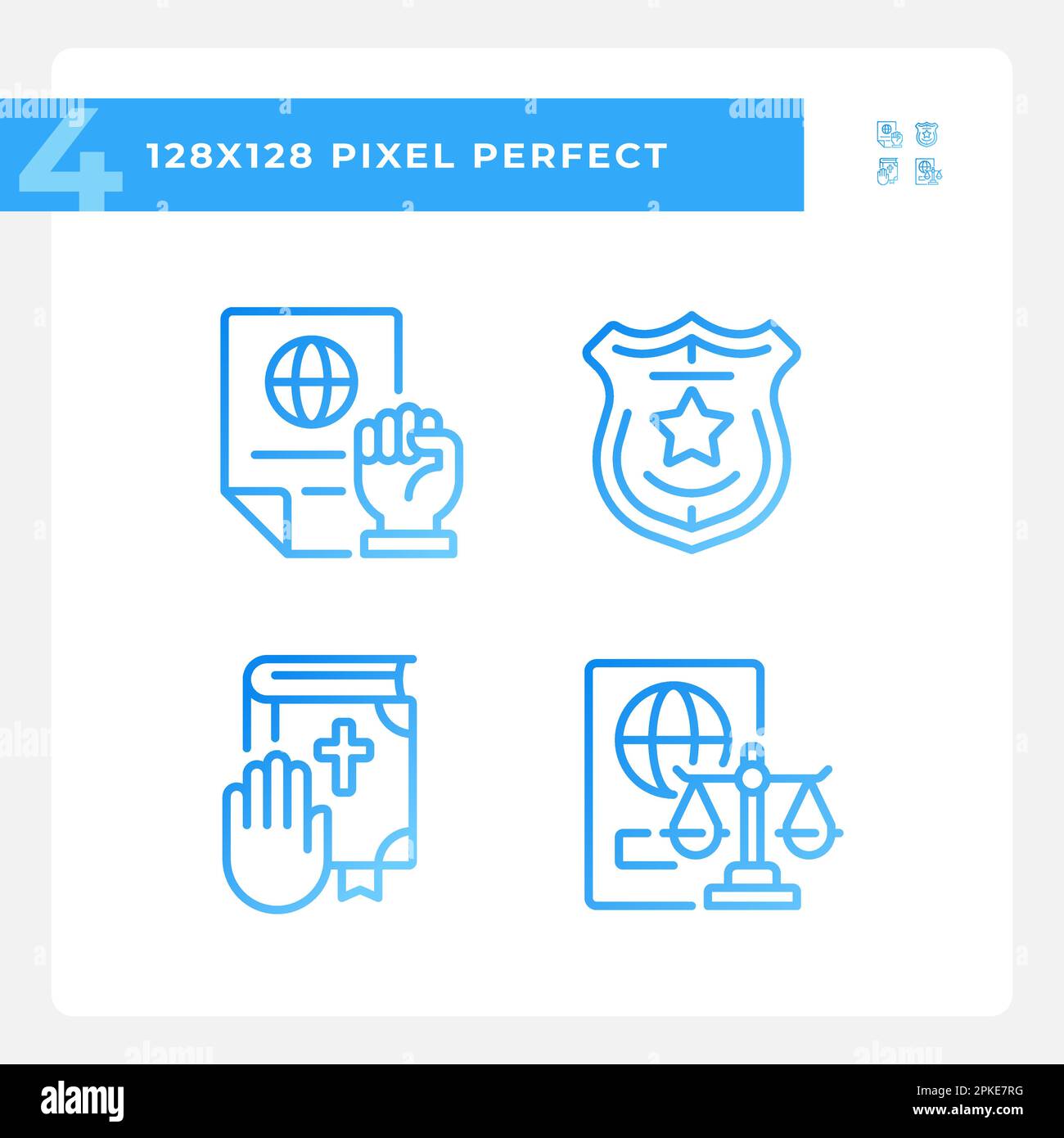 Low protecting human rights pixel perfect gradient linear vector icons set Stock Vector Image ...