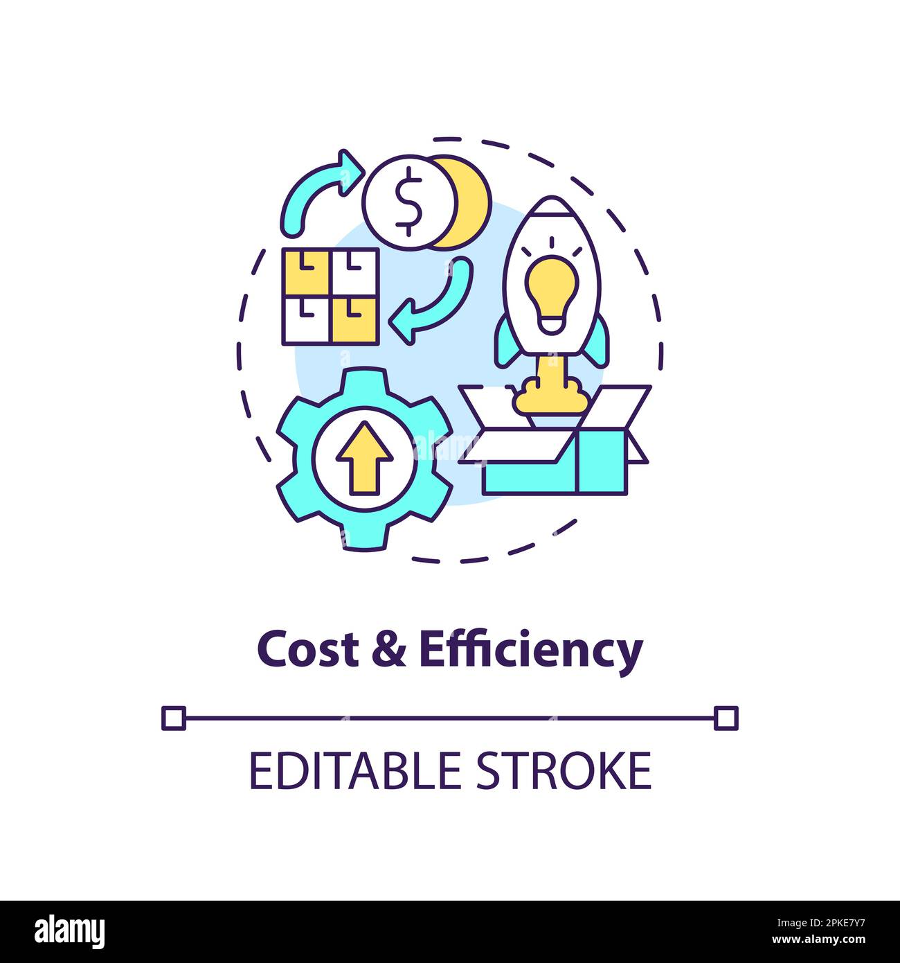 Cost and efficiency concept icon Stock Vector Image & Art - Alamy