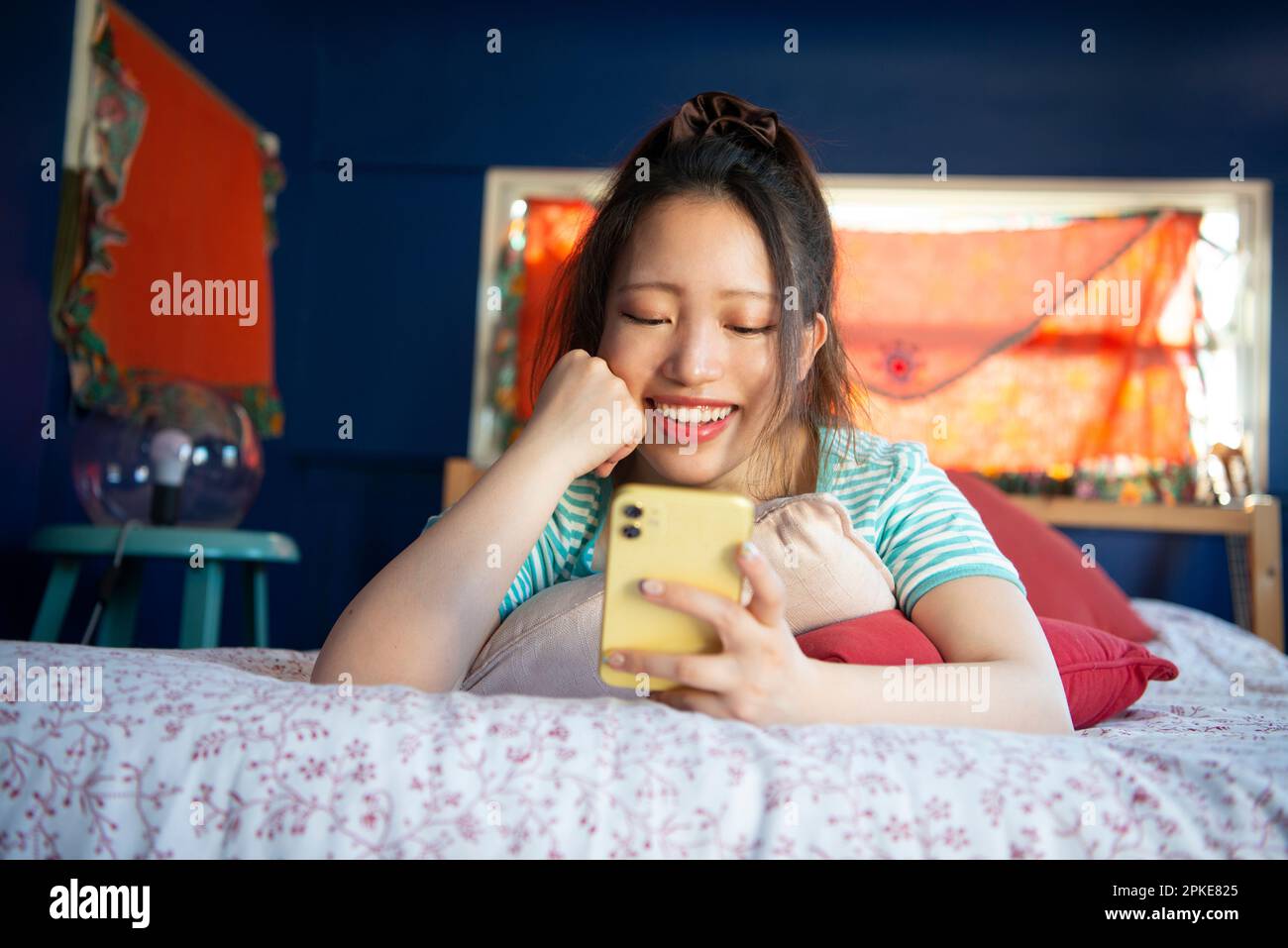 Woman laughing indoors in hi-res stock photography and images - Alamy