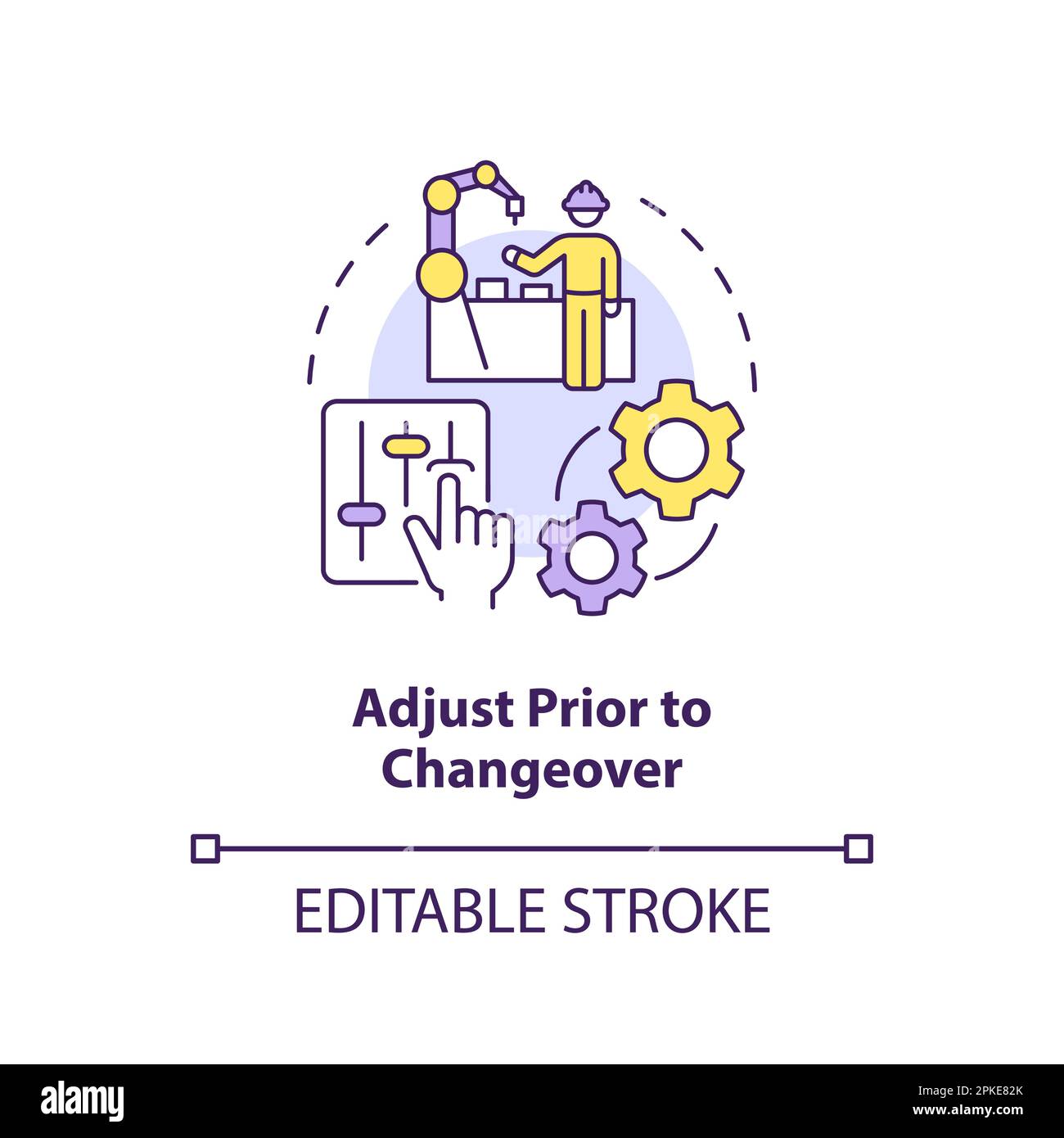 Adjust prior to changeover concept icon Stock Vector Image & Art - Alamy
