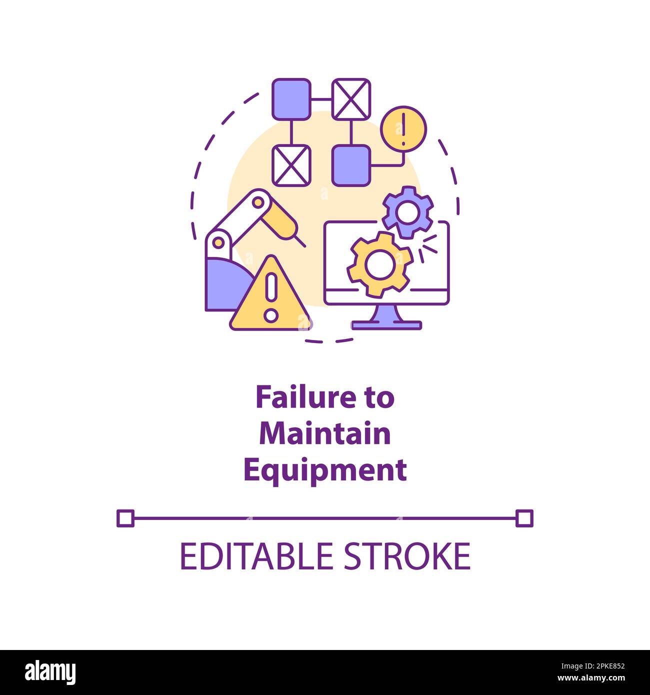 Failure to maintain equipment concept icon Stock Vector Image & Art - Alamy