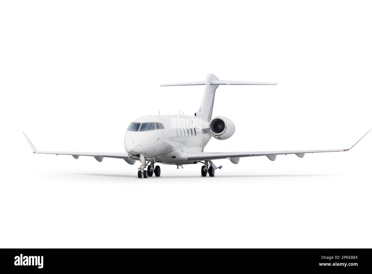 Modern private jet isolated on white background Stock Photo - Alamy