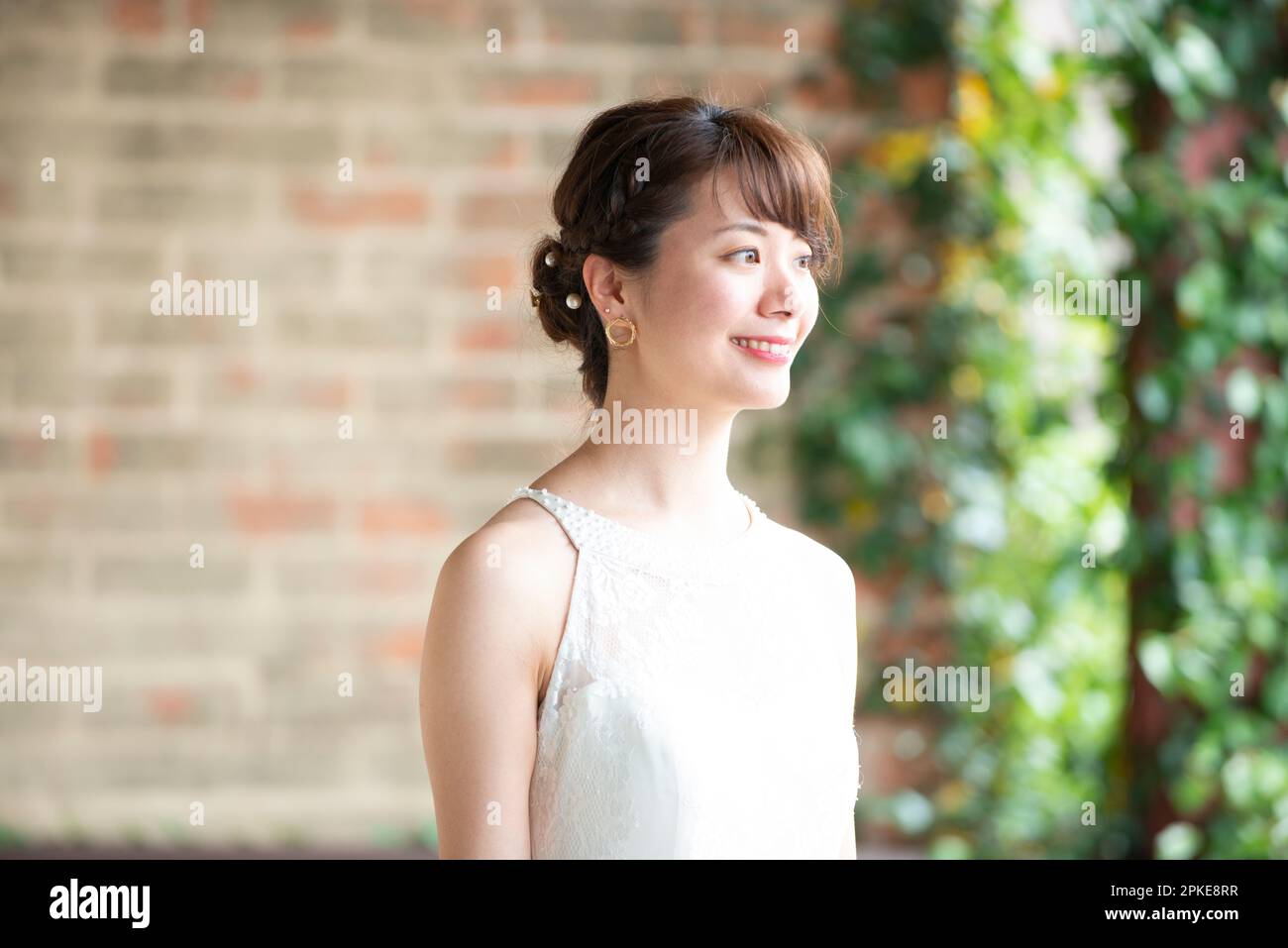 Asian beautiful woman looking far hi-res stock photography and images ...