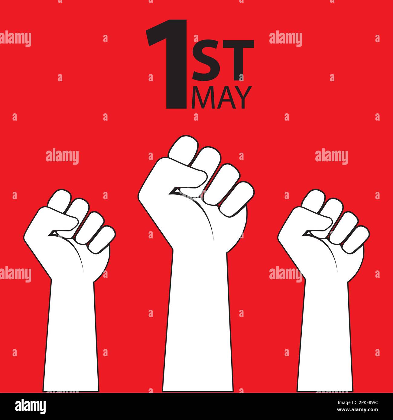 Red hand day protest hi-res stock photography and images - Alamy