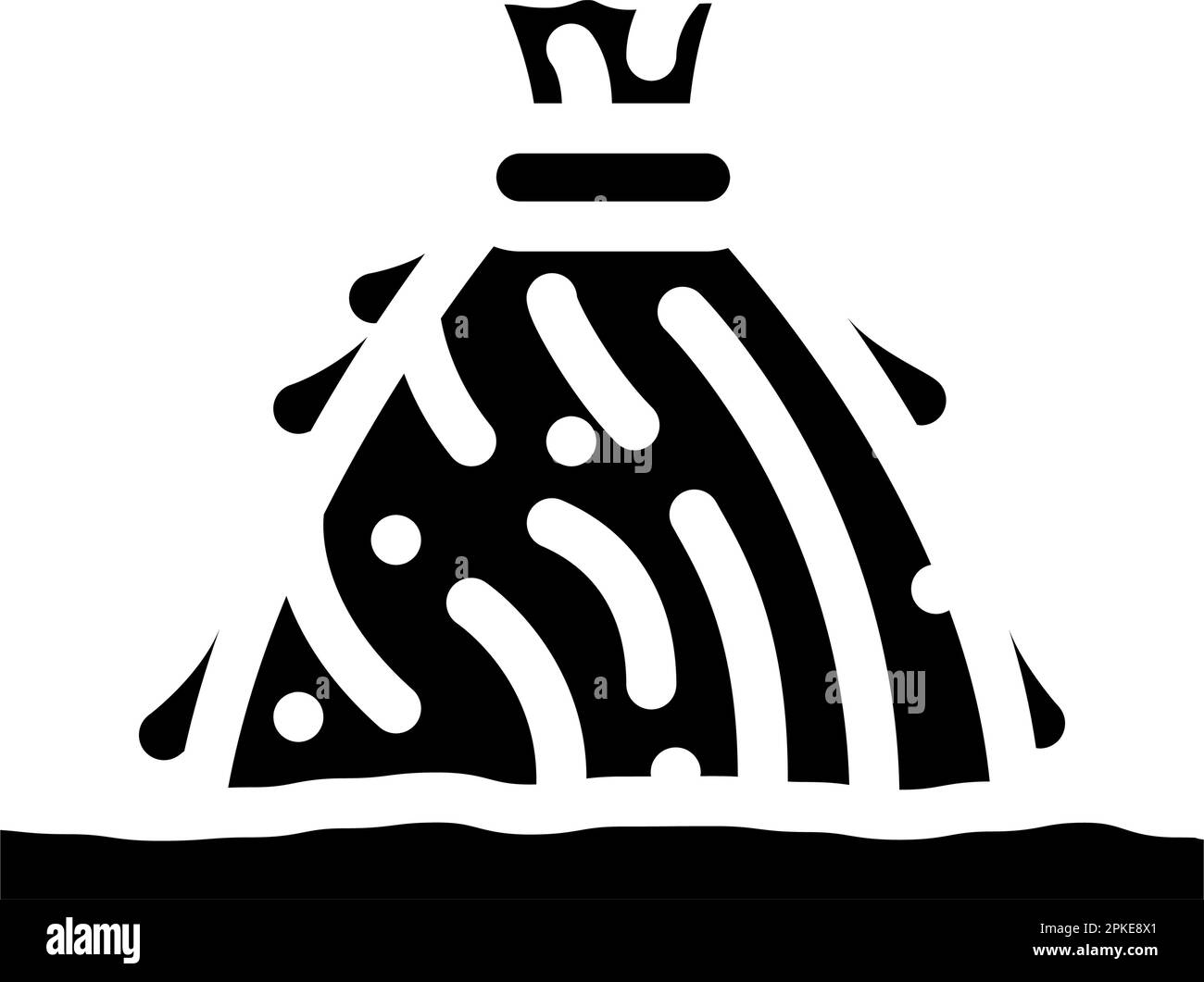 large sheaf ears of wheat harvest glyph icon vector illustration Stock ...