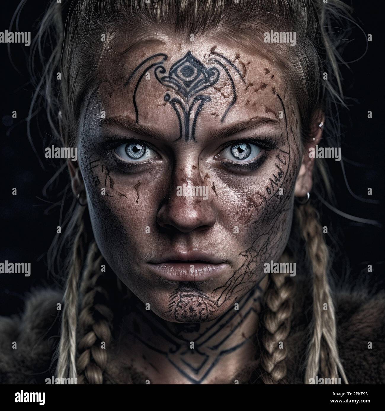 Traditional Viking Face Paint