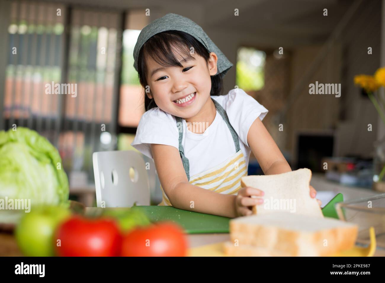 Child triangle sandwich hi-res stock photography and images - Alamy