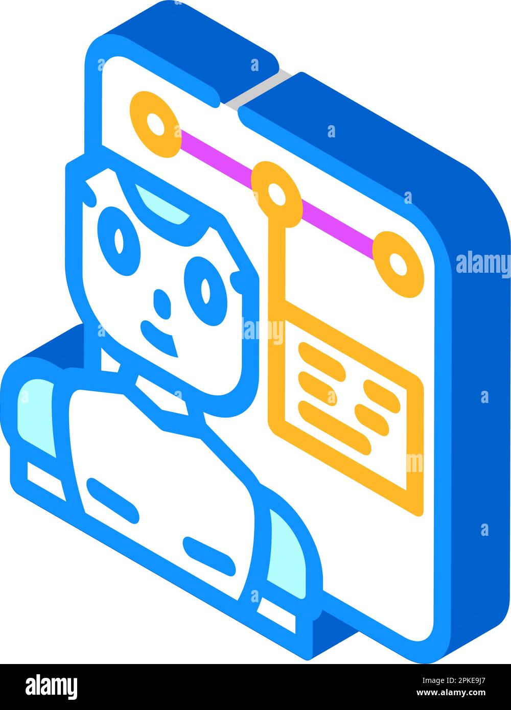 support chat bot isometric icon vector illustration Stock Vector Image ...