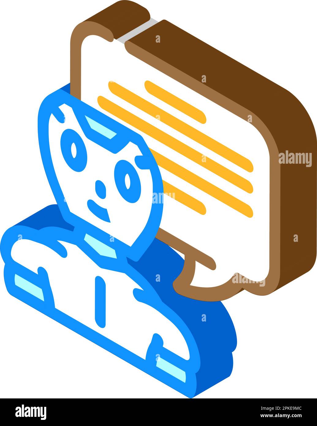 communication chat bot isometric icon vector illustration Stock Vector ...