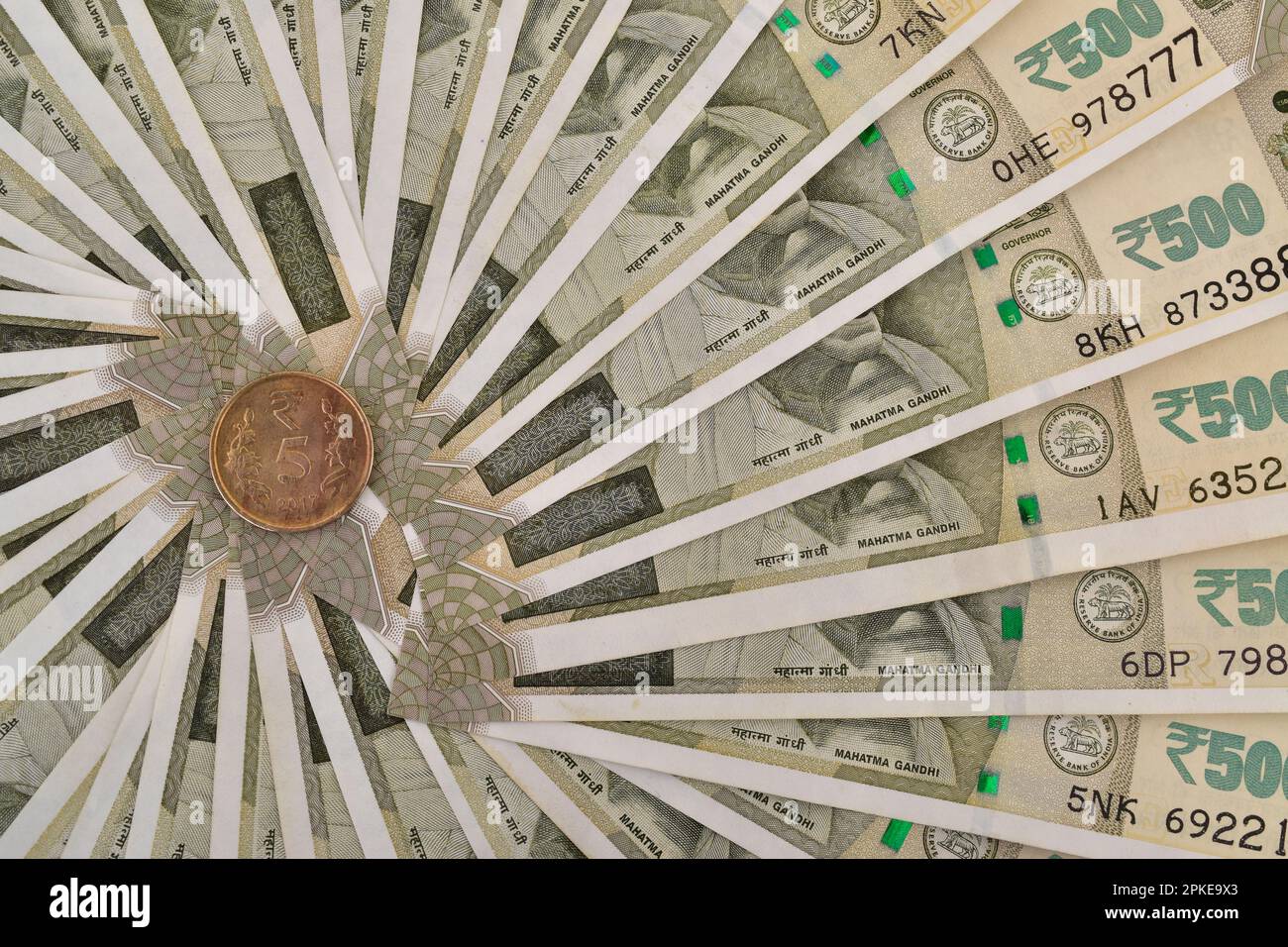 Top view of indian currency texture background Stock Photo - Alamy