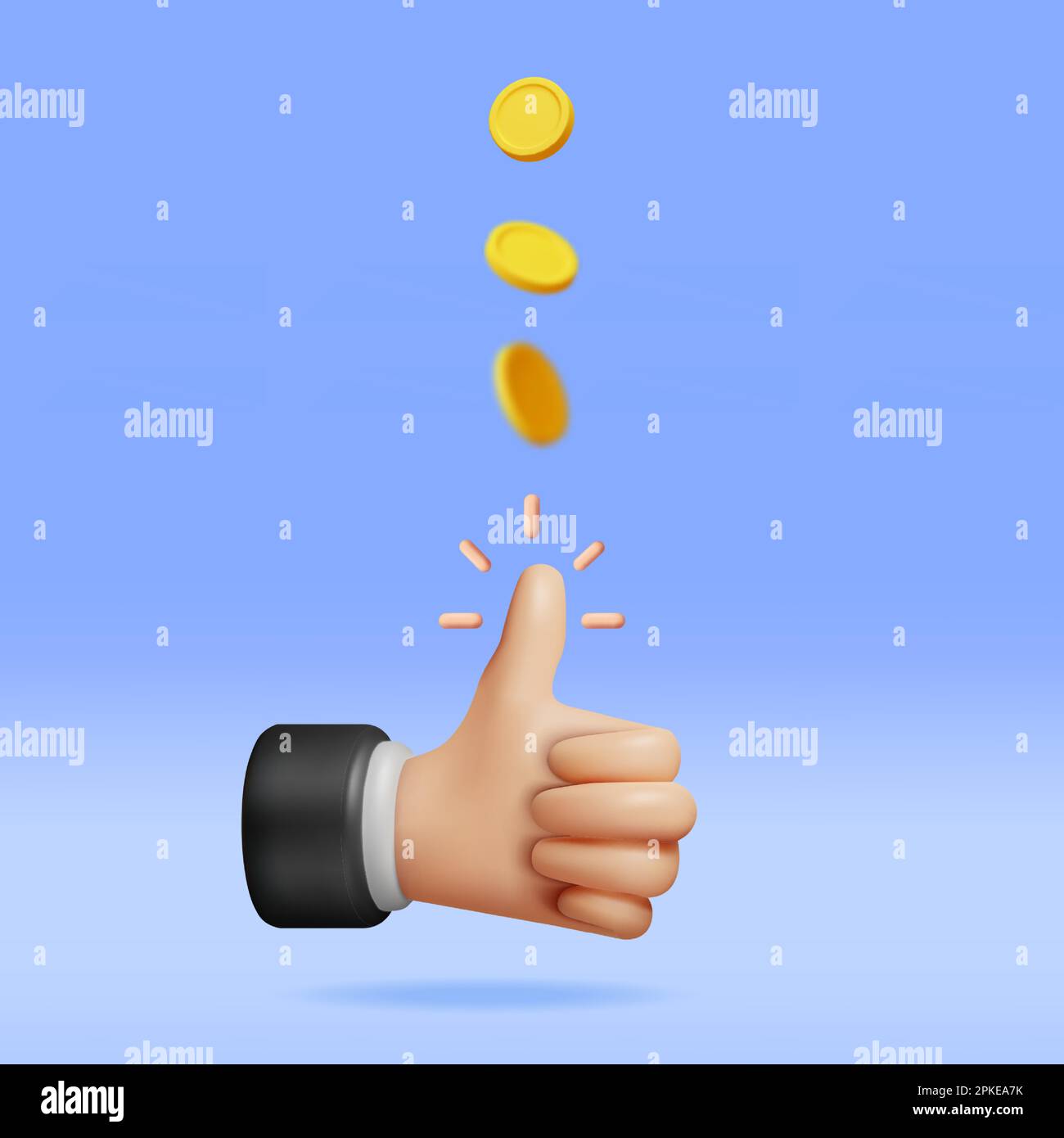 Hand businessman tossing golden hi-res stock photography and images - Alamy
