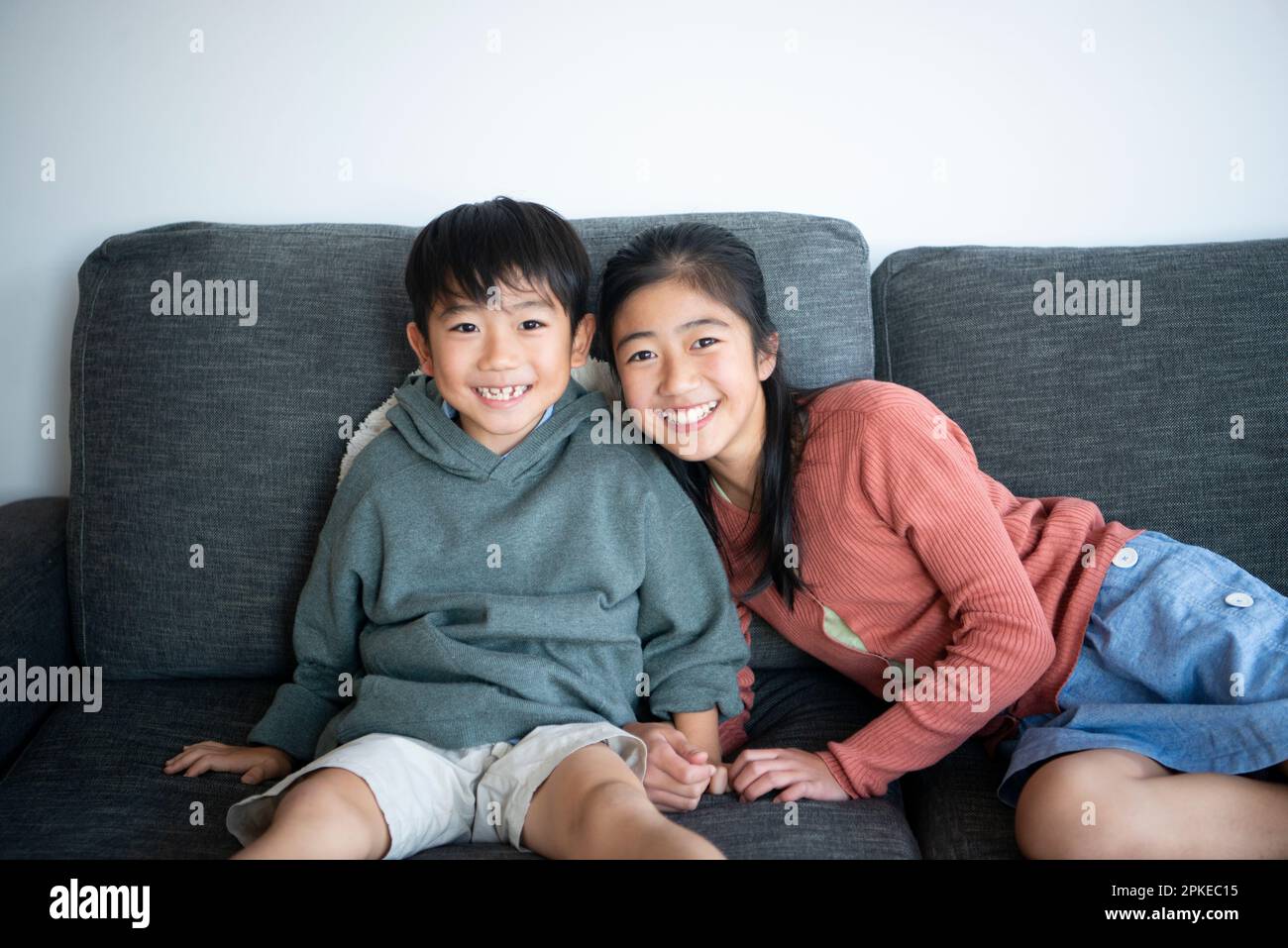 Cute girl younger brother hi-res stock photography and images - Alamy