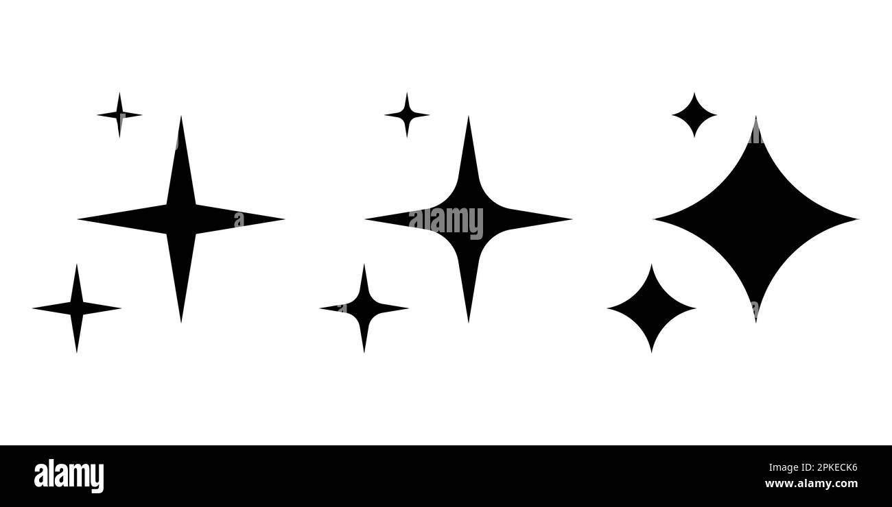 Shine icon set simple design Stock Vector Image & Art - Alamy