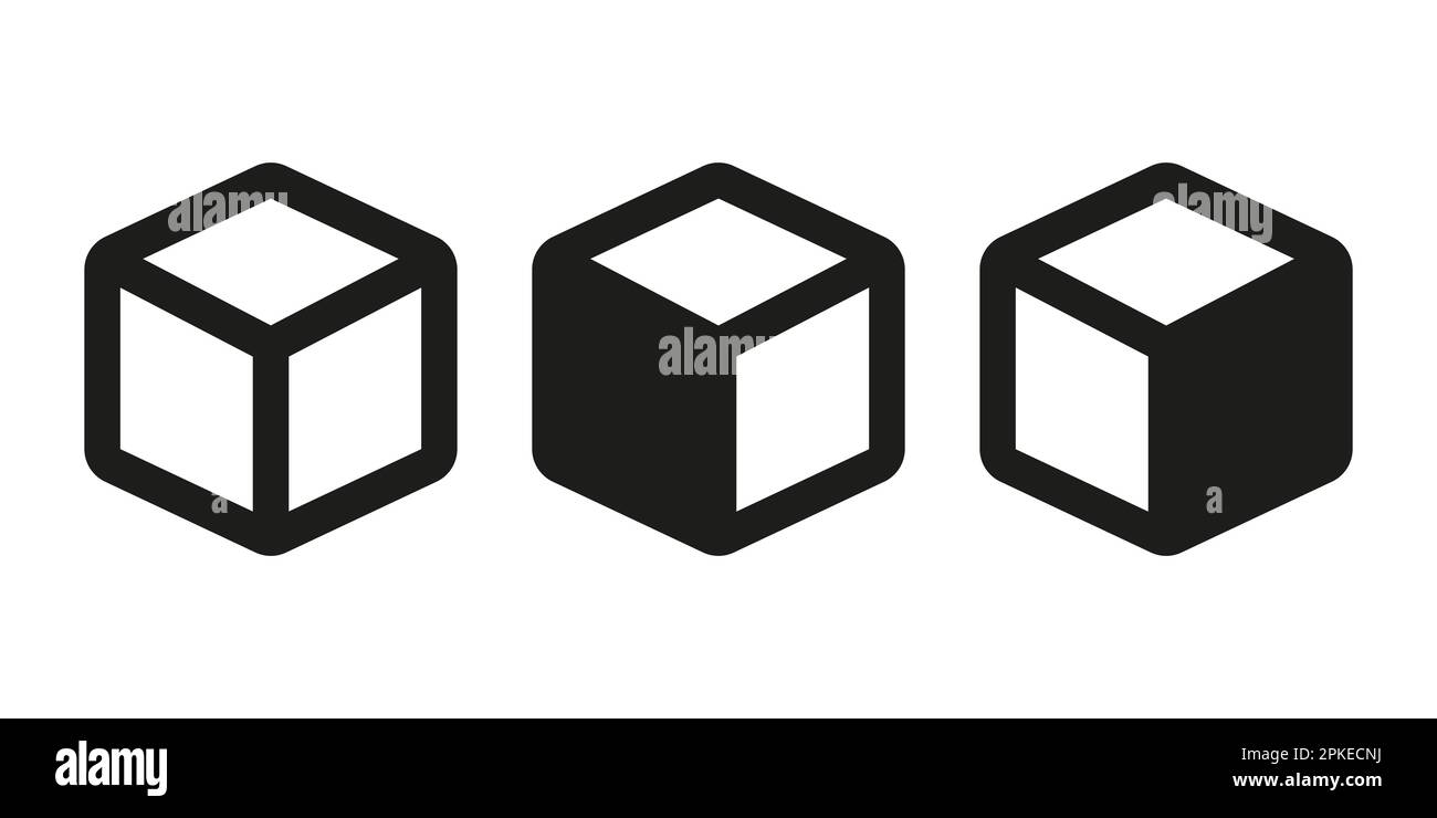 Cube box icon symbol set Stock Vector Image & Art - Alamy