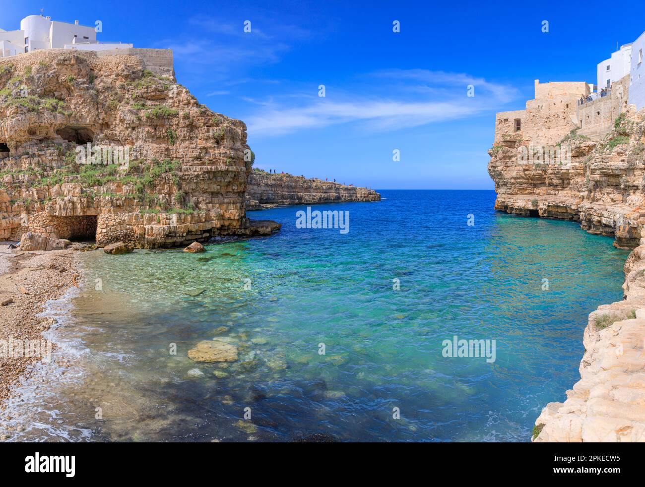 Polignano a Mare: Cala Monachile Beach in Italy (Apulia). It is located ...