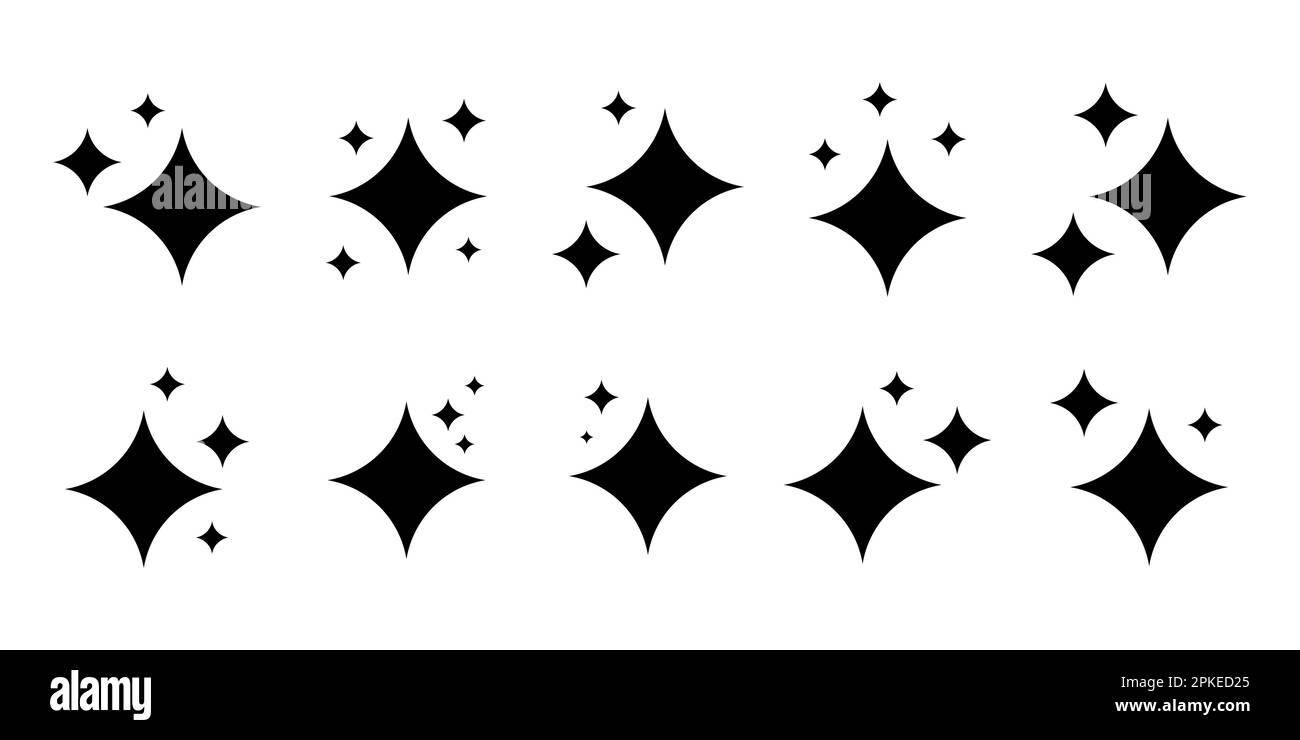 Sparkle star icons hi-res stock photography and images - Alamy