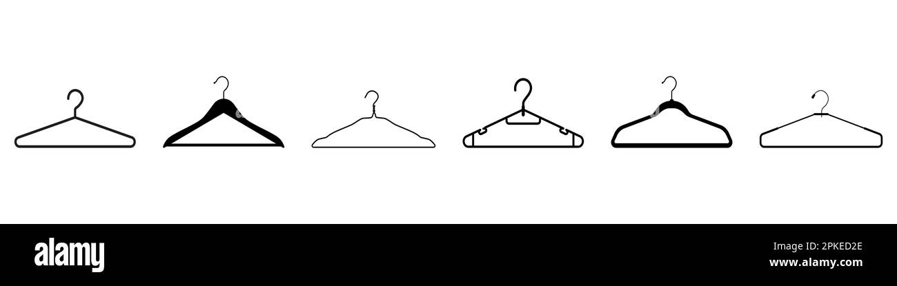 Hanger silhouette icon symbol set Stock Vector Image & Art - Alamy