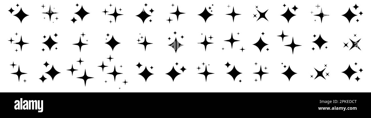 Sparkle star icons. Shine icons. Stars sparkles vector Stock Vector Image & Art - Alamy