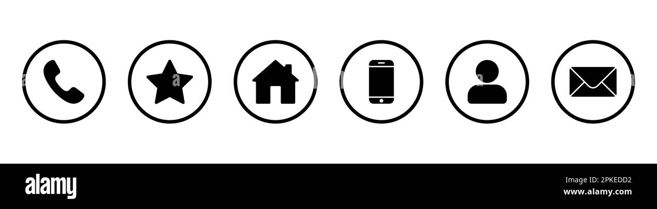 Contact icon set simple design Stock Vector Image & Art - Alamy