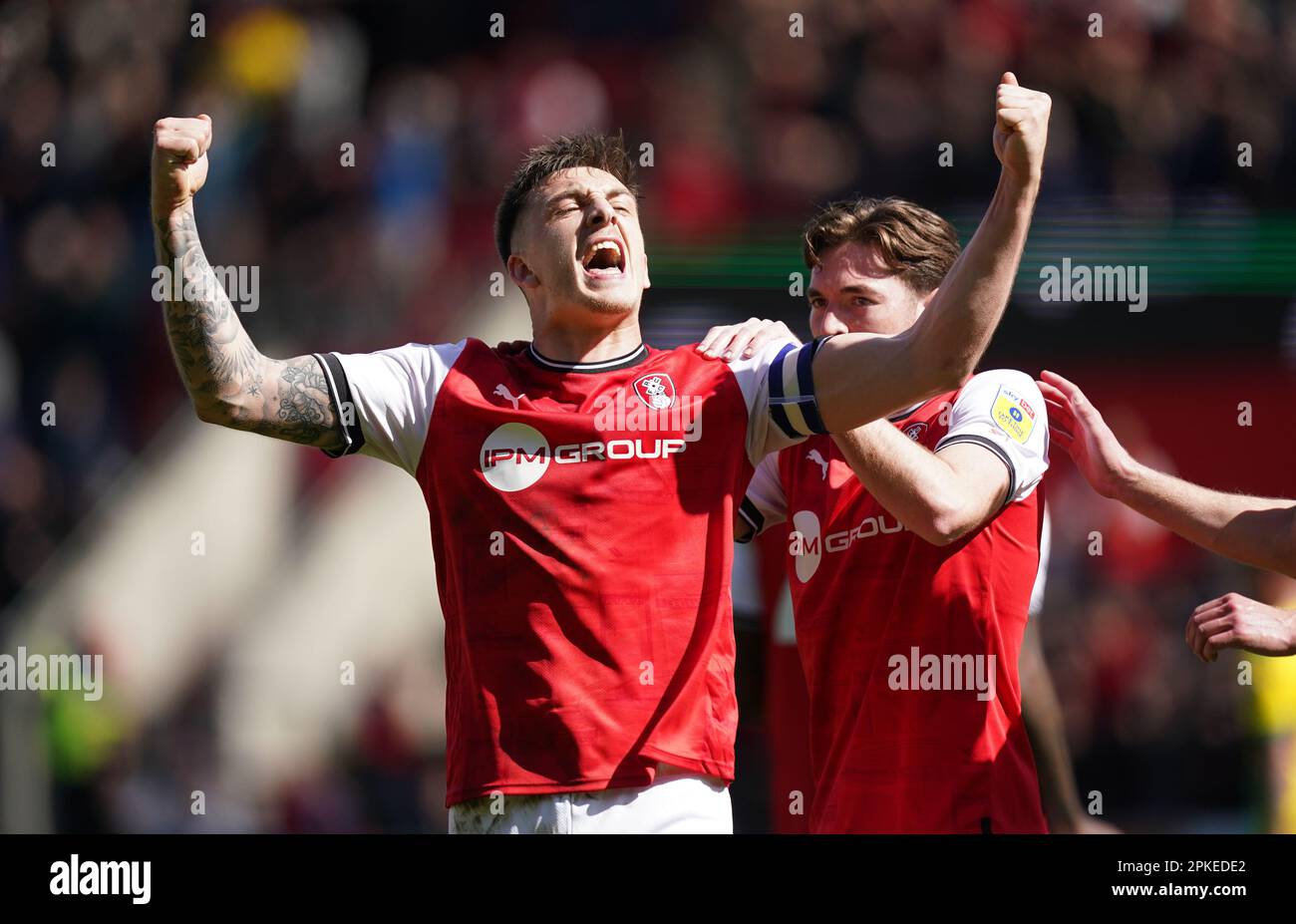Rotherham United's Jordan Hugill celebrates scoring their side's first ...