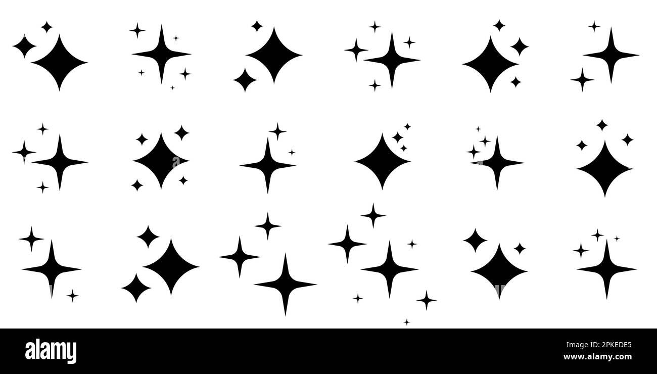 Sparkle star icons. Shine icons. Stars sparkles vector Stock Vector ...