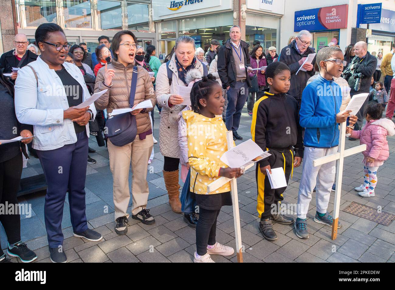 Maidenhead, Berkshire, UK. 7th April, 2023. Church goers from six ...